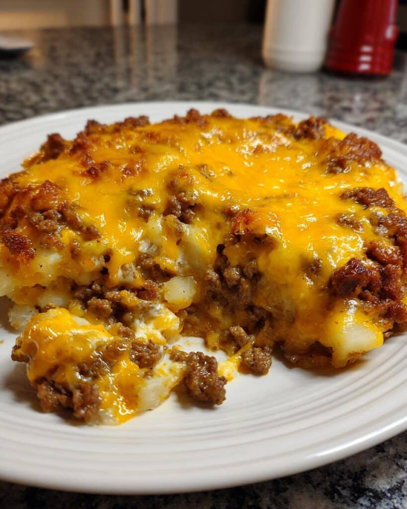 Amazing Hamburger Potato Casserole Delight