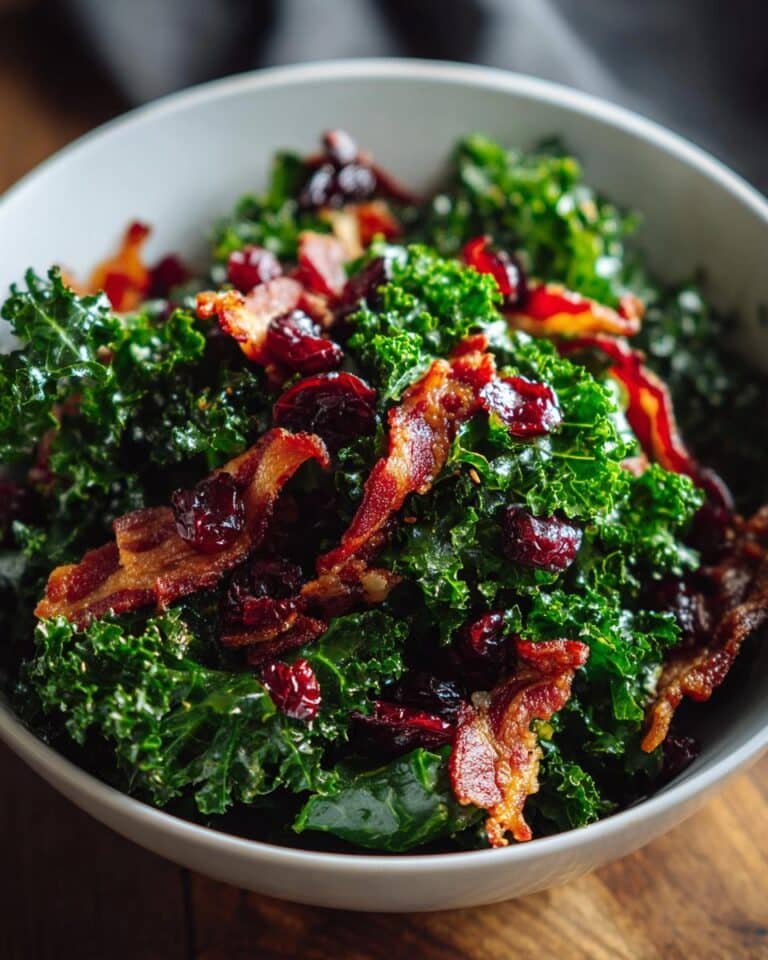 Unbelievable Apple Cranberry Bacon Kale Salad in 5 Mins