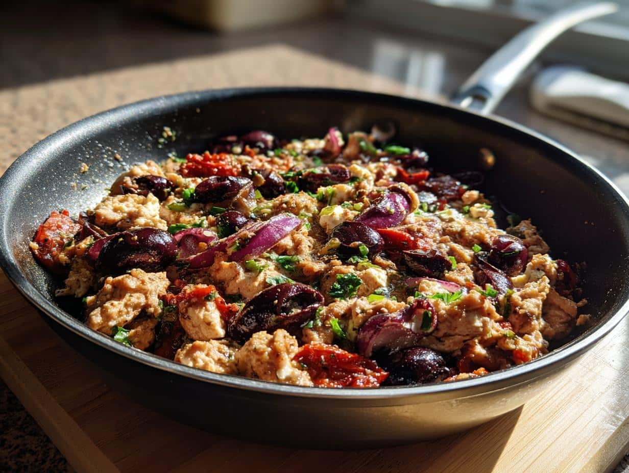Mediterranean Keto Ground Chicken Skillet: 20 Min Win